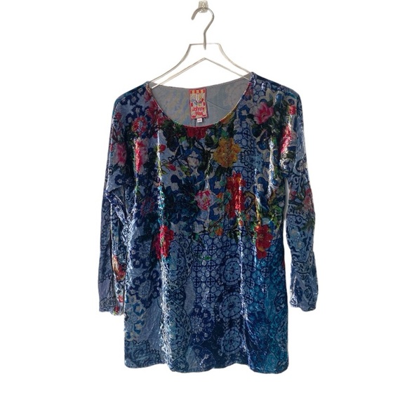 Johnny Was | Tops | Johnny Was Velvet Floral Tunic | Poshmark